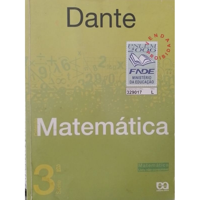 LIVRO - MATEMÁTICA 3° SÉRIE - DANTE | Shopee Brasil