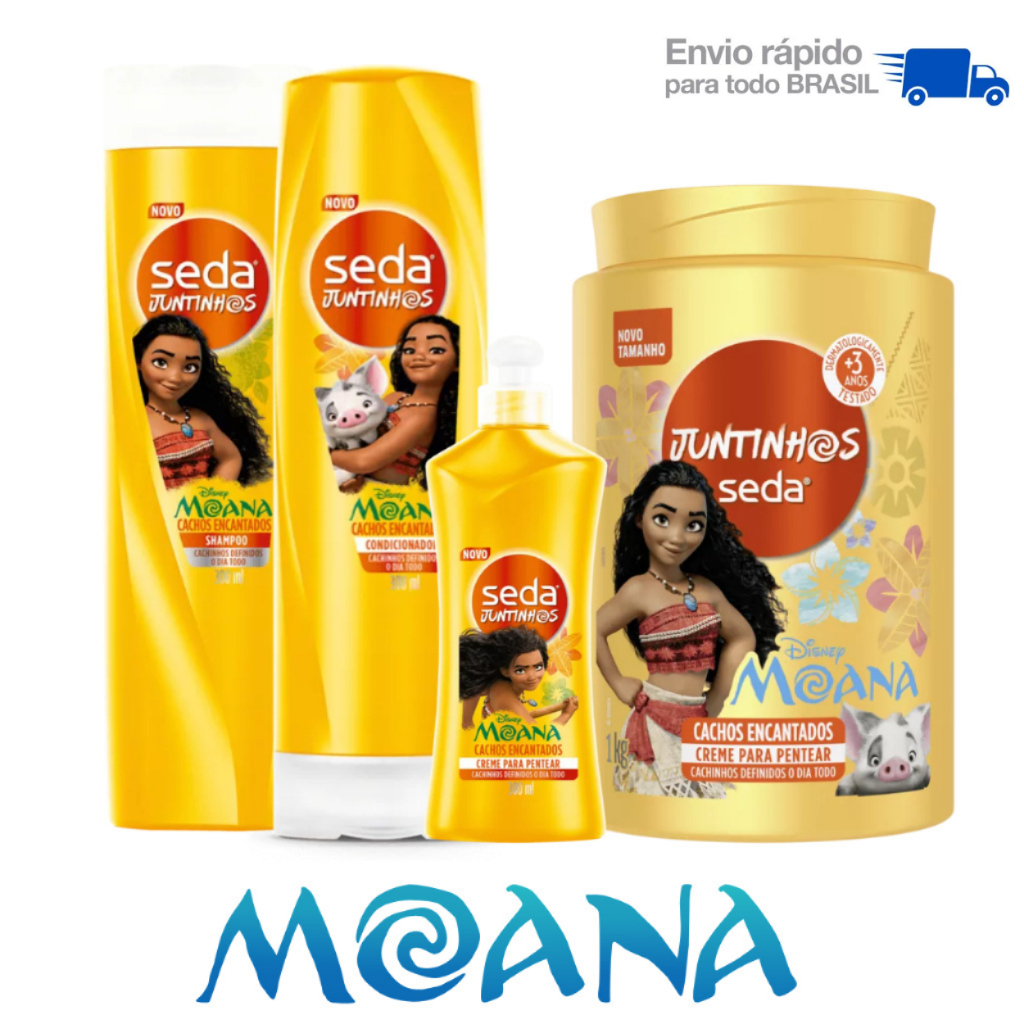 KIT SEDA JUNTINHOS MOANA (SHAMPOO+CONDICIONADOR+CR P/PENTEAR) | Shopee ...