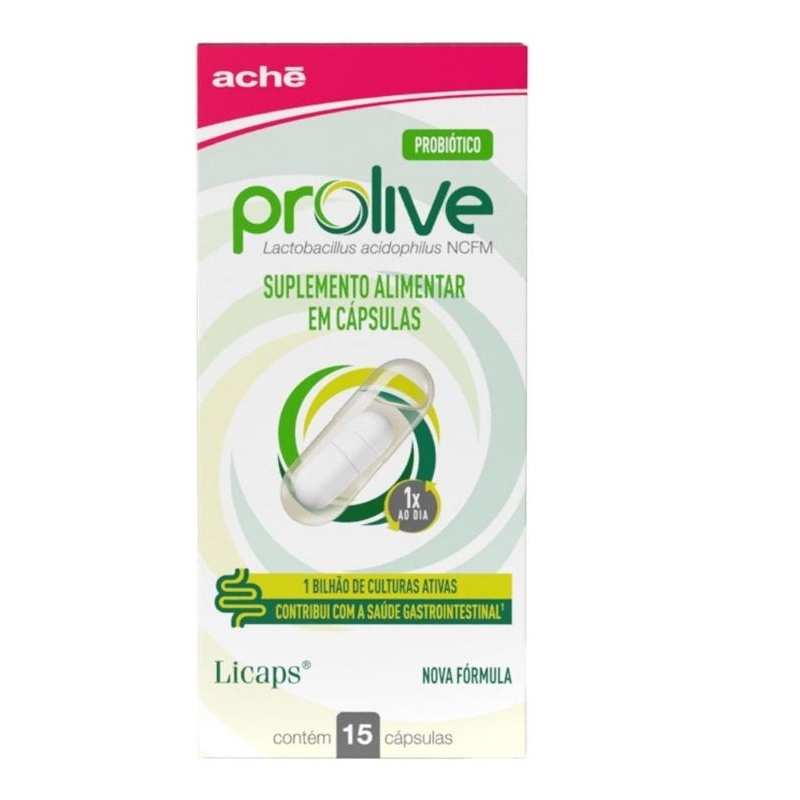 Suplemento Probiótico Prolive 15 cápsulas | Shopee Brasil