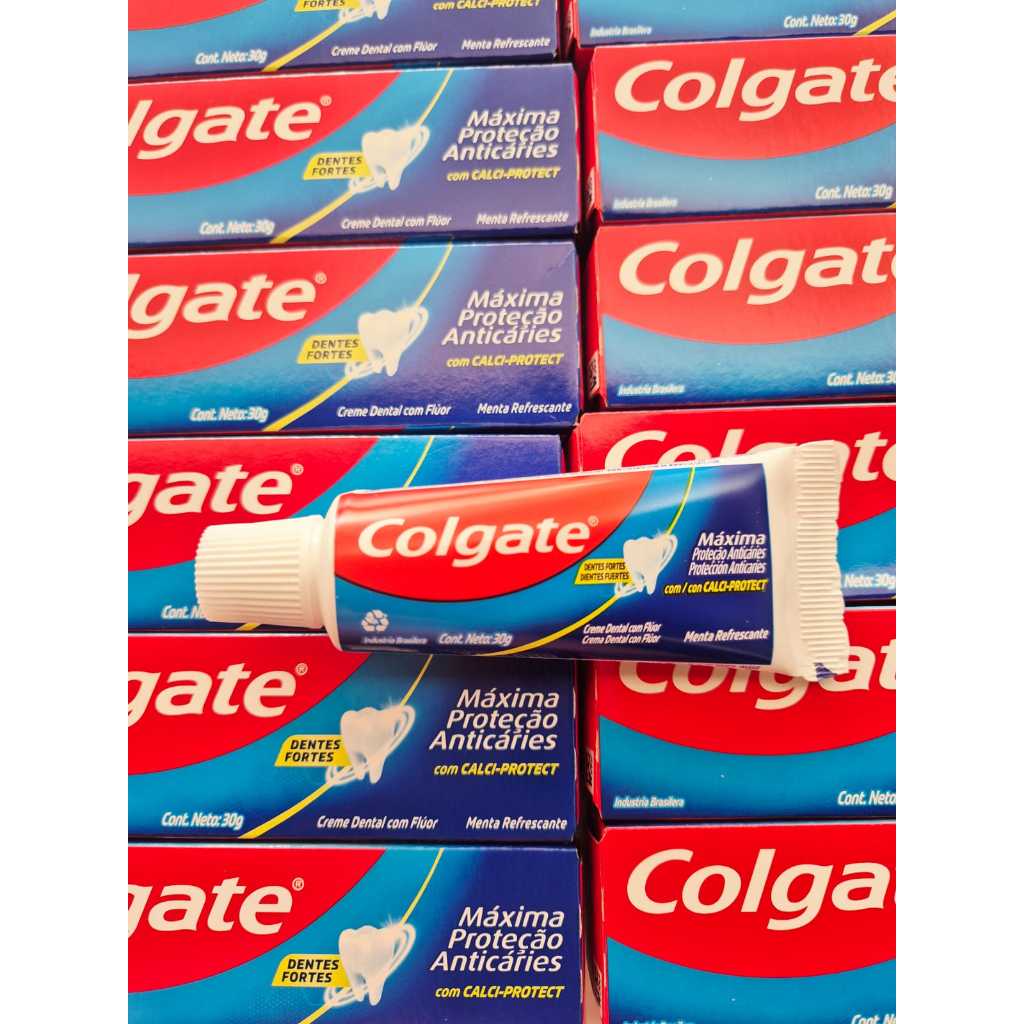 Kit 6 Pastas de Dente COLGATE Mini 30g - pequena, cabe na bolsa, para ...