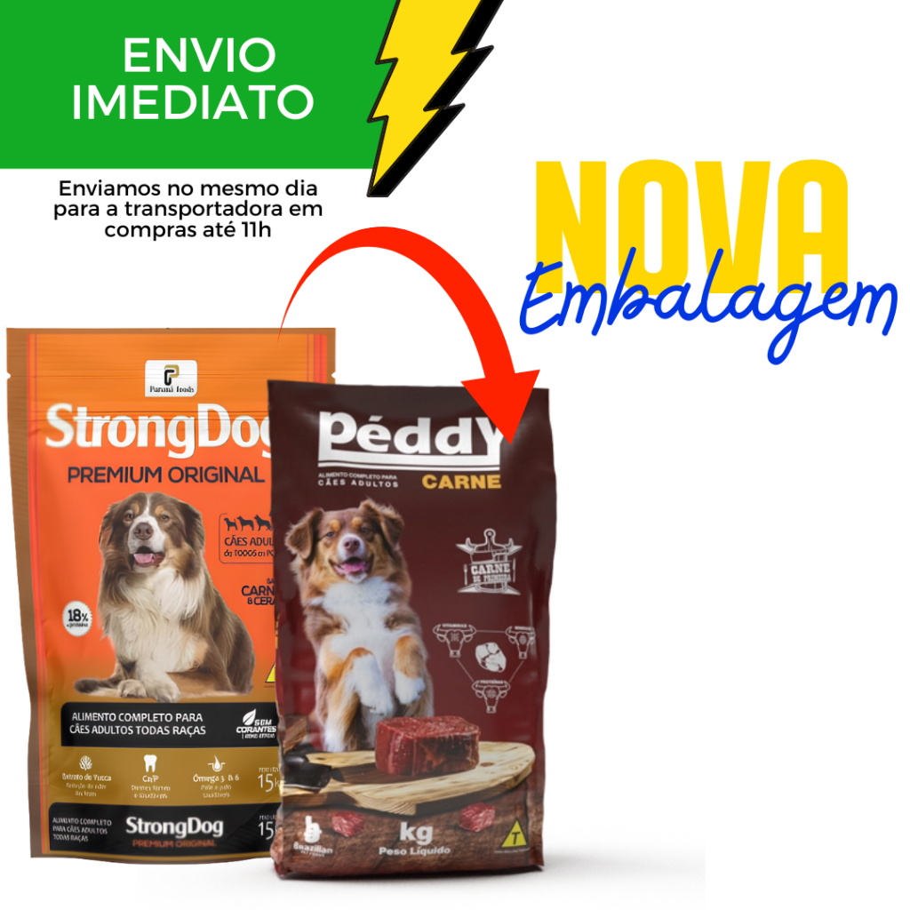 Ração p/caes adulos Peddy 15kg Ração PREMIUM ORIGINAL Sabor carnes 15kg ...