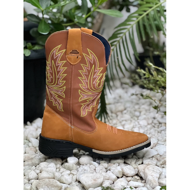 Bota Texana Cano Alto Couro Confortável Rodeio Lida Country TXC Texas ...