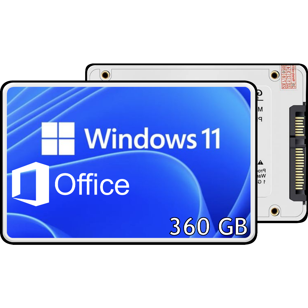 SSD 360GB com Windows 11 Instalado + Pacote Office - Pronto para uso no PC, AIO e Notebook ...
