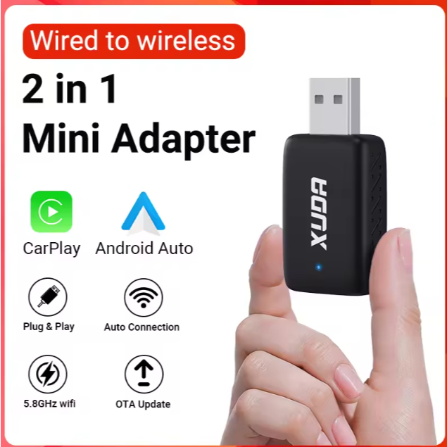 Adaptador Android Auto e Carplay (2 Em 1) Sem Fio Wireless - Xuda - Original | Shopee Brasil
