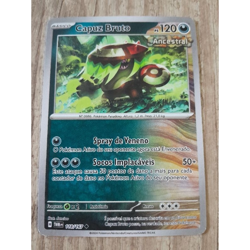Carta Pokemon Capuz Bruto Original SP | Shopee Brasil