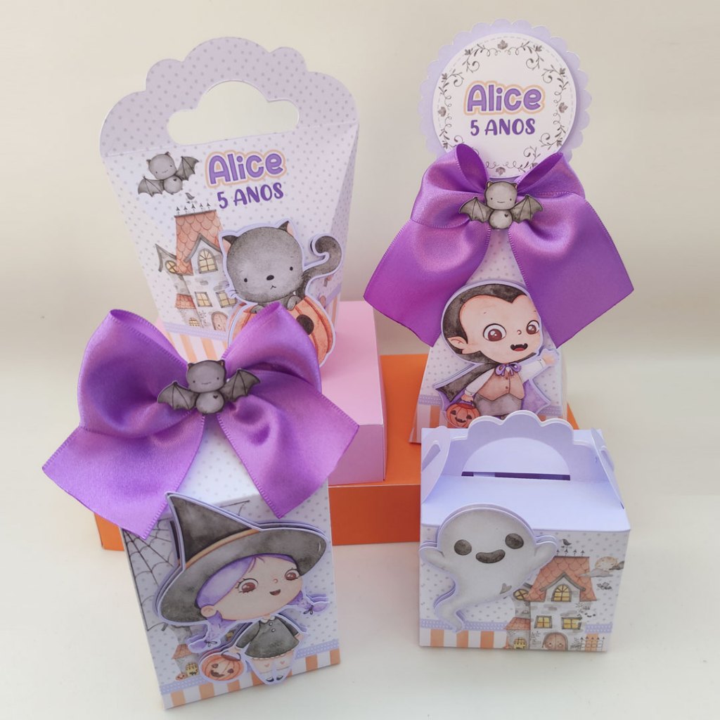 Kit Personalizados Halloween | Lembrancinhas Festa PEGUE E MONTE ...