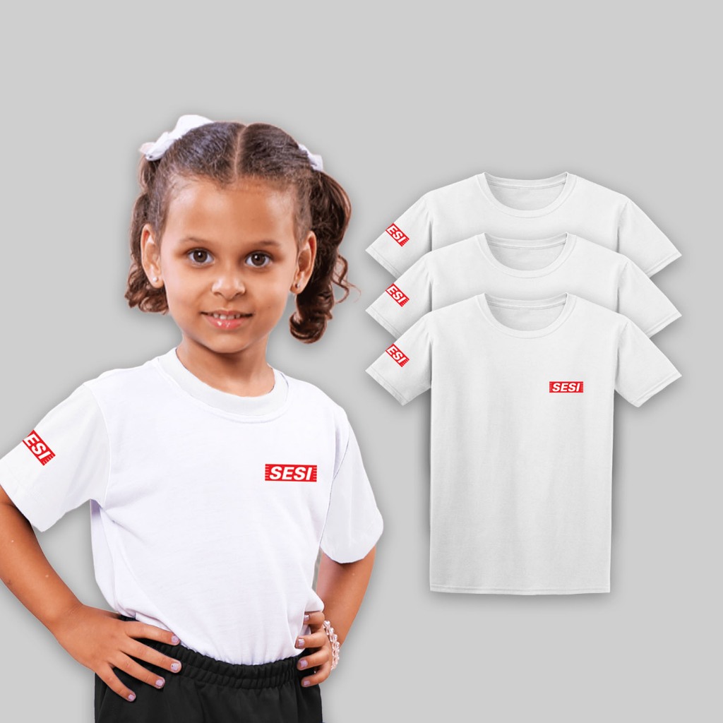 Uniforme Sesi Kit 3 Camisetas Modelo 2024 Infantil E Juvenil | Shopee ...