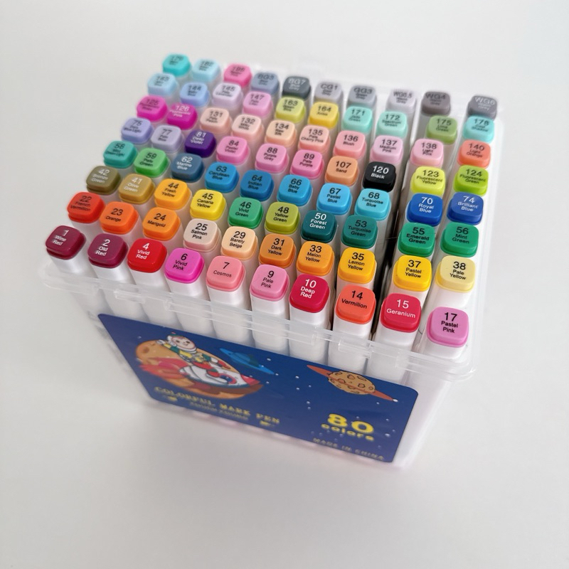 Maleta Colorful Mark Pen (80 cores) | Shopee Brasil