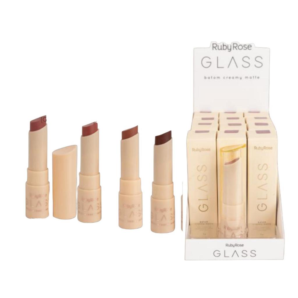 Batom Ruby Rose Glass Creamy Matte Hidratante | Longa Duração | Alta ...