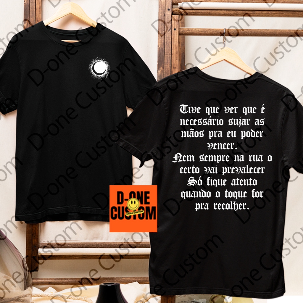 Camisa Camiseta Tz Da Coronel Tive Que Ver Frase Musica Hip-Hop ...
