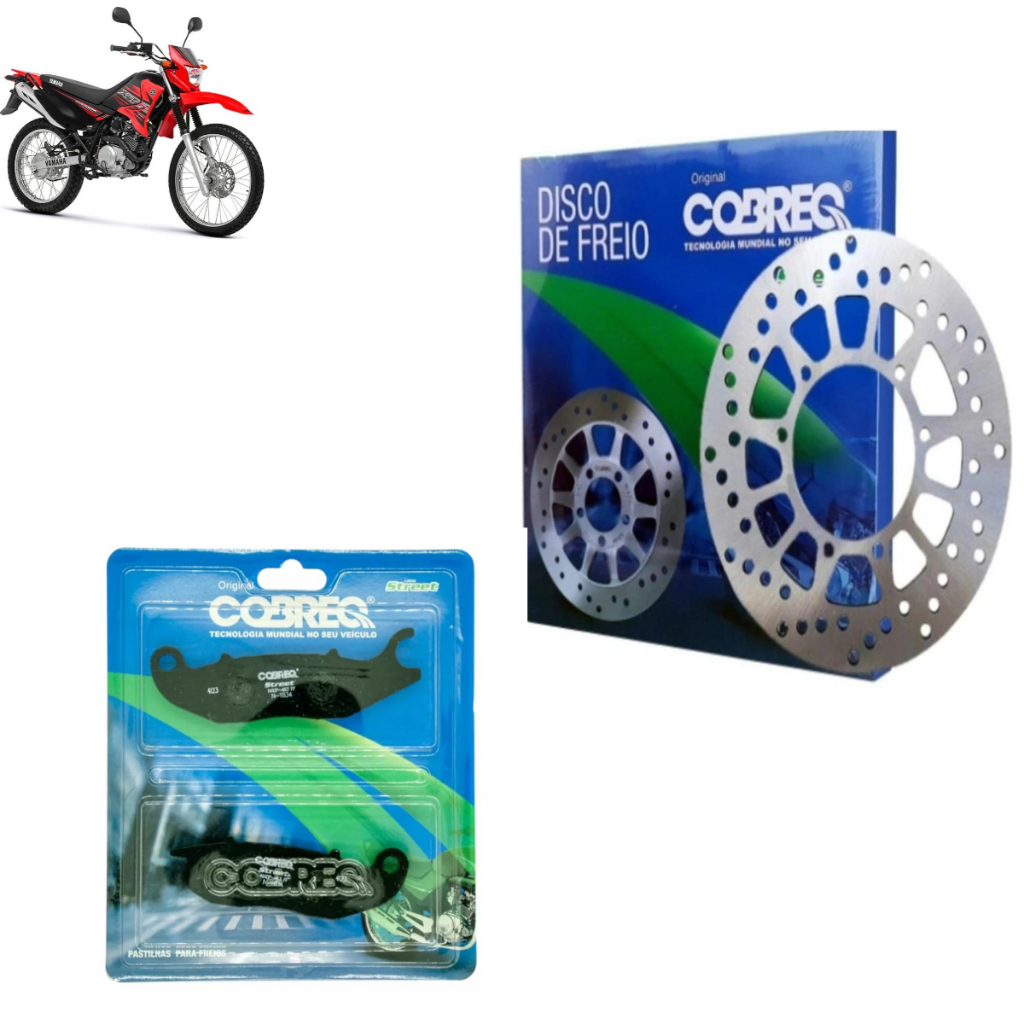 Disco Freio Dianteiro + Pastilha Yamaha Xtz 150 Crosser 2015 2016 2017 ...