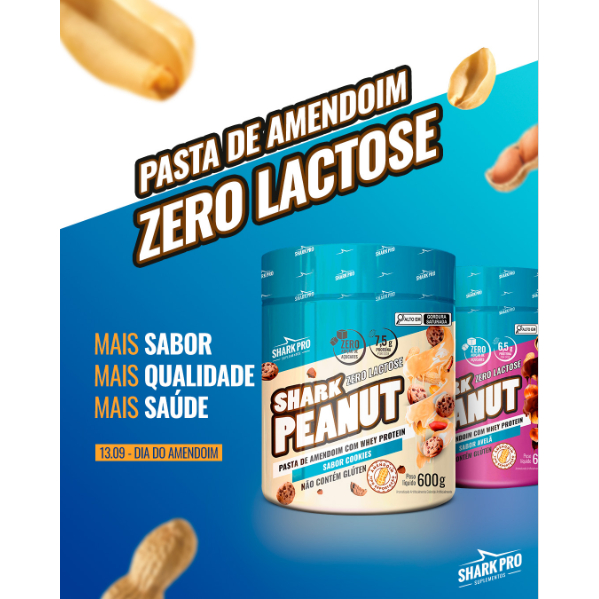 SHARK PEANUT COM WHEY - PASTA DE AMENDOIM SHARK PRO - 600G | Shopee Brasil