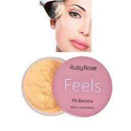 Pó Banana Feels Ruby Rose Efeito Aveludado Fixador Powder Pó Banana Textura Ultrafina Efeito ...