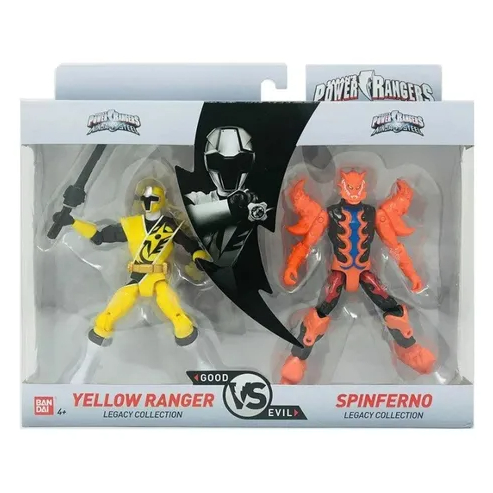 Power Rangers Good Vs Evil Yellow Ranger Vs Spinferno | Shopee Brasil