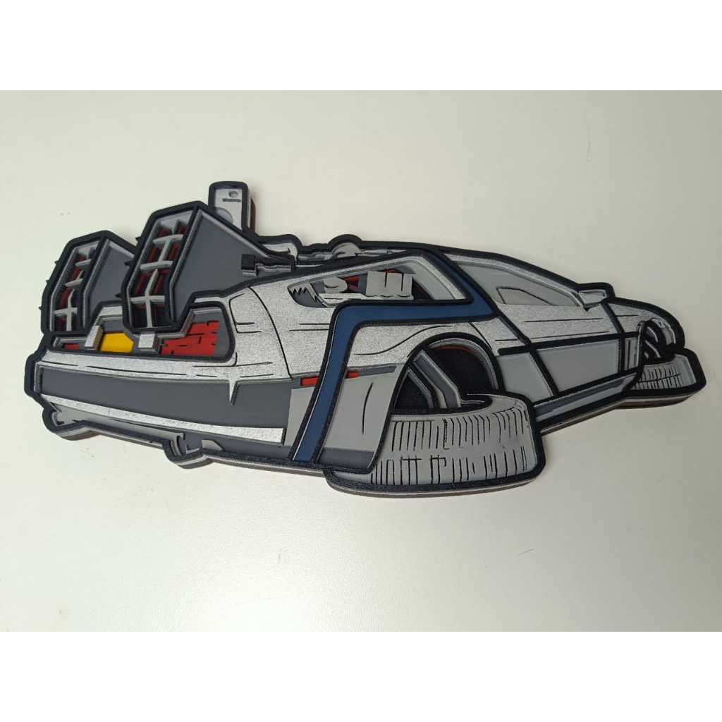 Placa Decorativa DeLorean de volta para o futuro 3D – MDF 3mm pintado ...