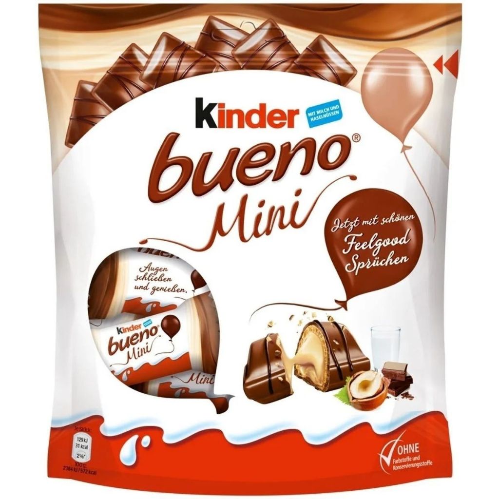Pacote Kinder Bueno Mini - Bombons Kinder Bueno - Importado da Alemanha ...