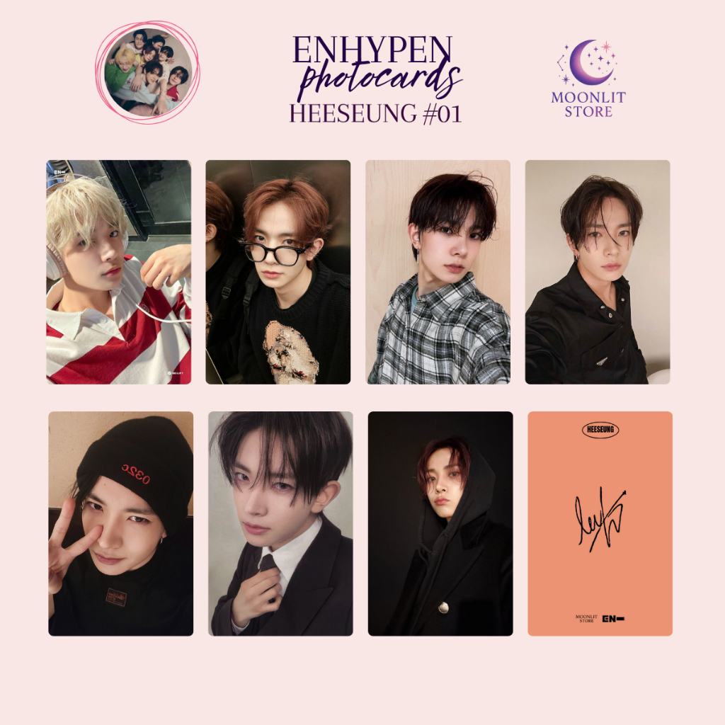 Heeseung (Enhypen) - Kit de photocards fanmade | Shopee Brasil
