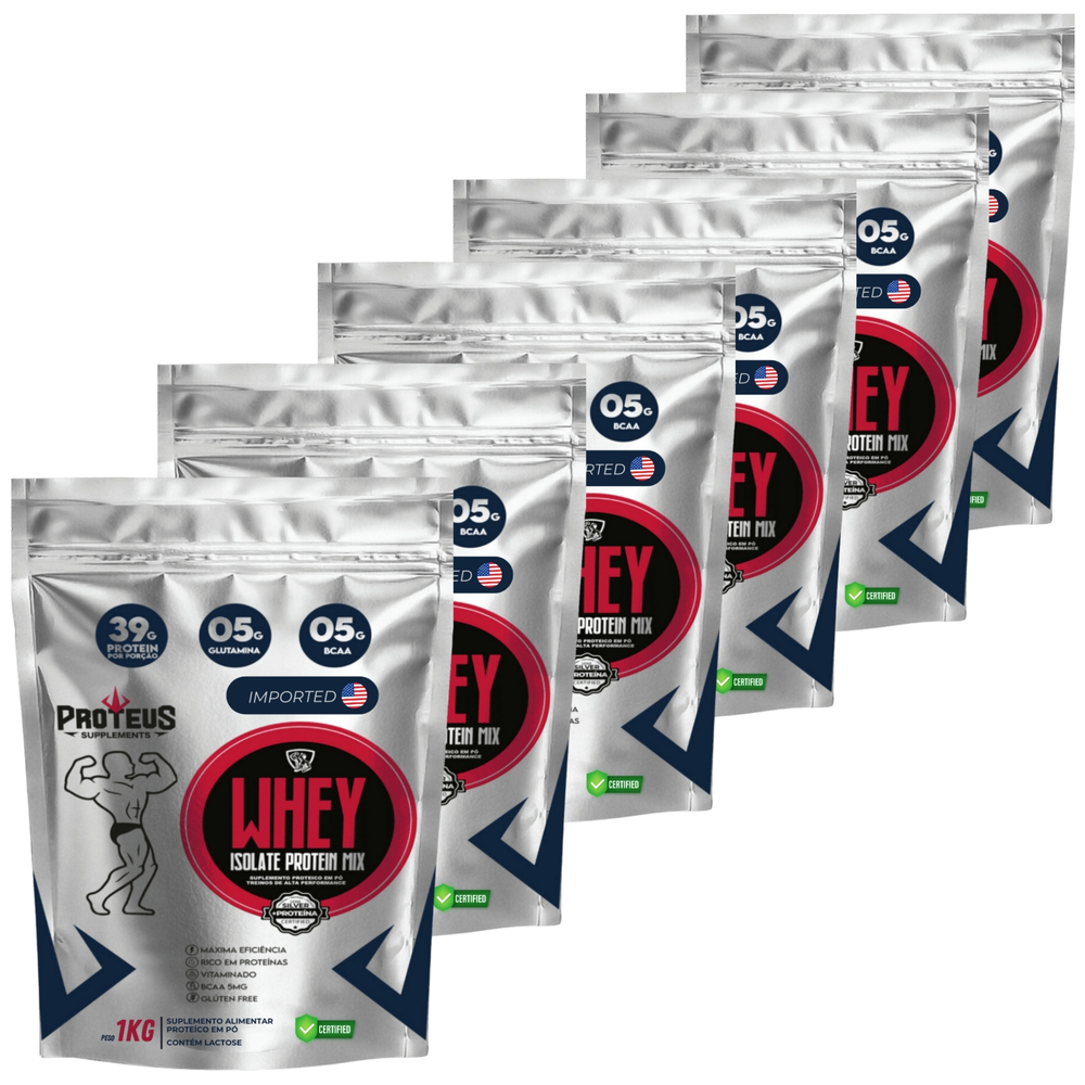 6x Whey Protein Isolate Protein Mix 1kg - Suplemento Alimentar em pó ...