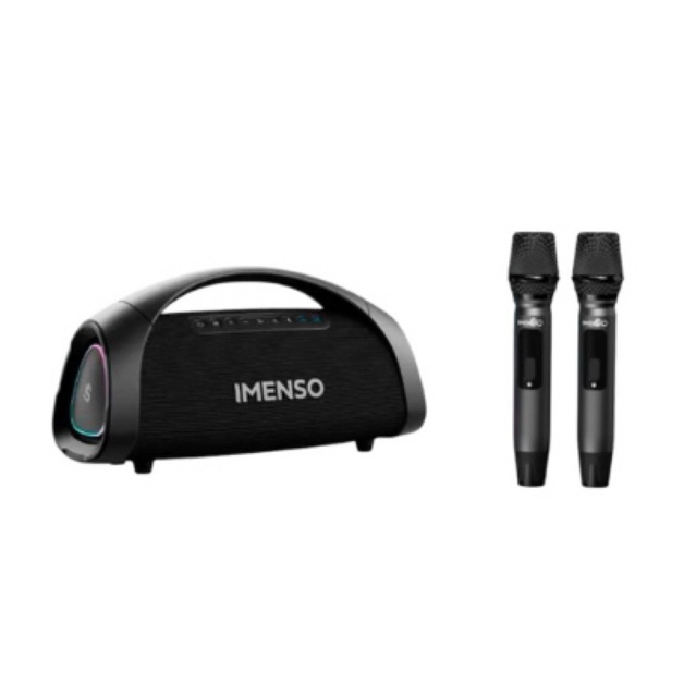 Caixa De Som imenso x73 200w c/2mic sem fio cor preto | Shopee Brasil