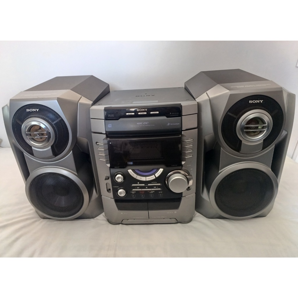 MINI SYSTEM SONY MHC-DX7 3 CDS AM FM AUXILIAR BLUETOOTH FITA K7 | Shopee Brasil