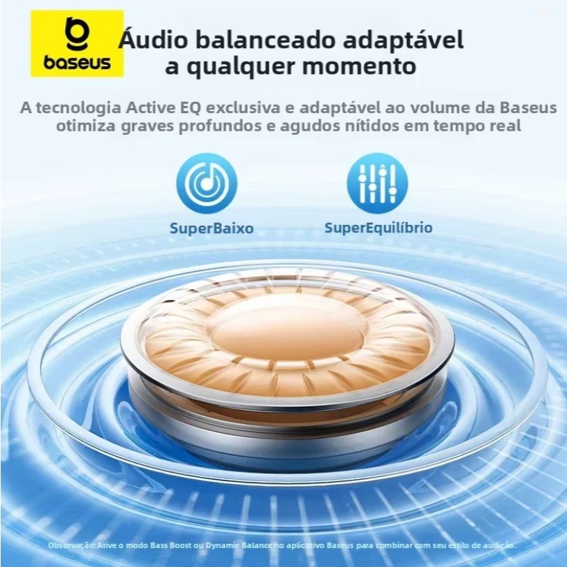 Fone Bluetooth 6.0 Baseus EP10 Pro ANC 50db Audio Hi-Res LDAC | Shopee ...