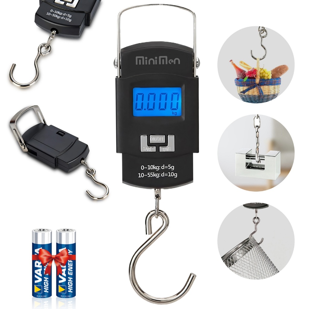 Balança Digital Portátil De Mão Para Pesar Malas e Bolsas Bagagem Pesca ...