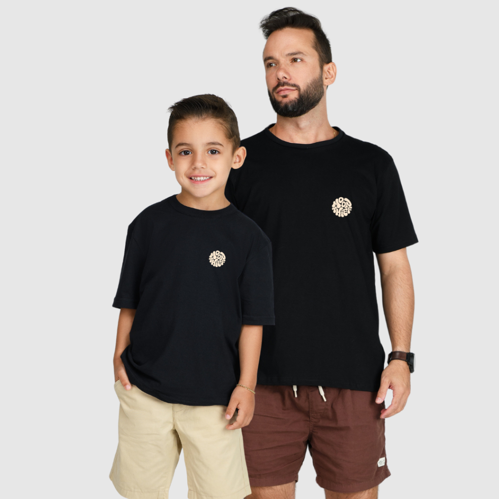 Camiseta Estampada Galaxy Pai e Filho Casual Dia dos Pais | Shopee Brasil
