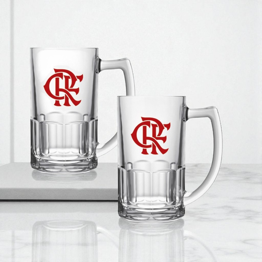 Kit 2 Canecas de Vidro para Chop Cerveja Bristol time de futebol Flamengo 340ml | Shopee Brasil