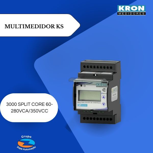 Multimedidor Ks-3000 Split Core 60-280vca/350vcc Kron | Shopee Brasil