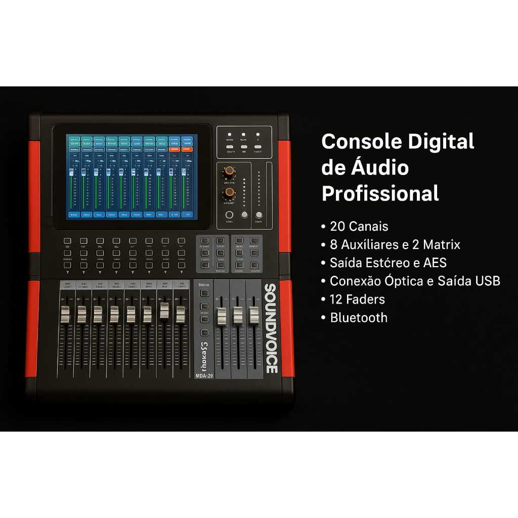 Mesa de Som Digital 20 Canais Aurea MDA-20 + Brinde | Shopee Brasil