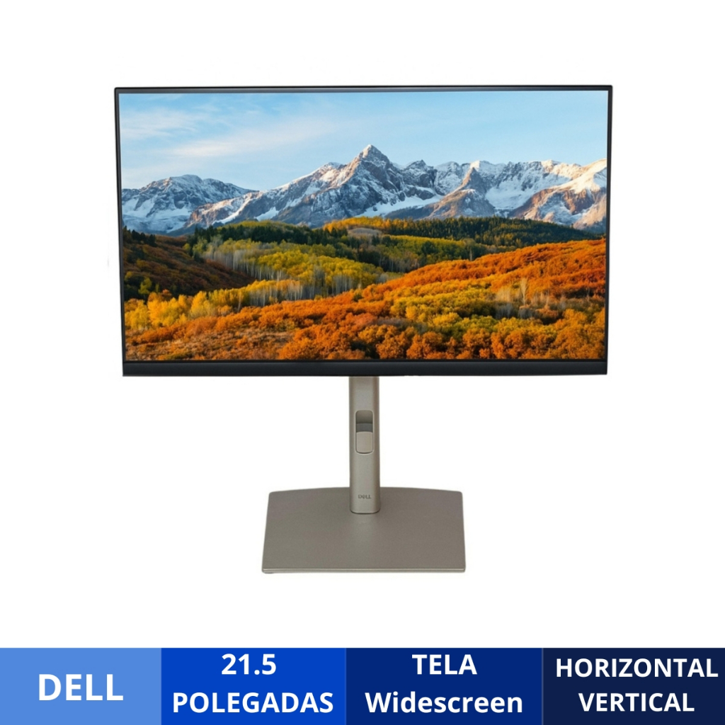 Monitor Dell 21.5 Polegadas Widescreen C/ Base Giratória, Altura ...
