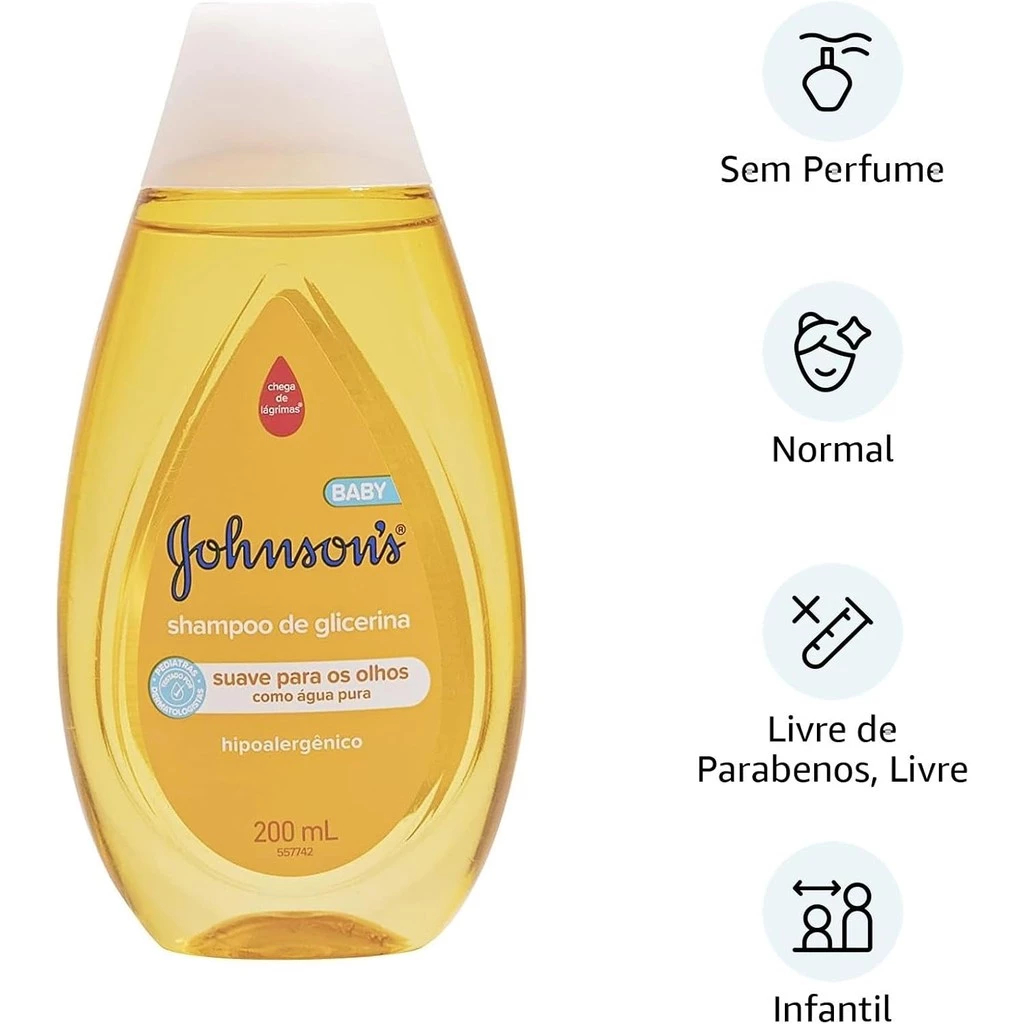 Shampoo Johnson’s Baby Neutro – Hipoalergênico, pH Balanceado, Com ...