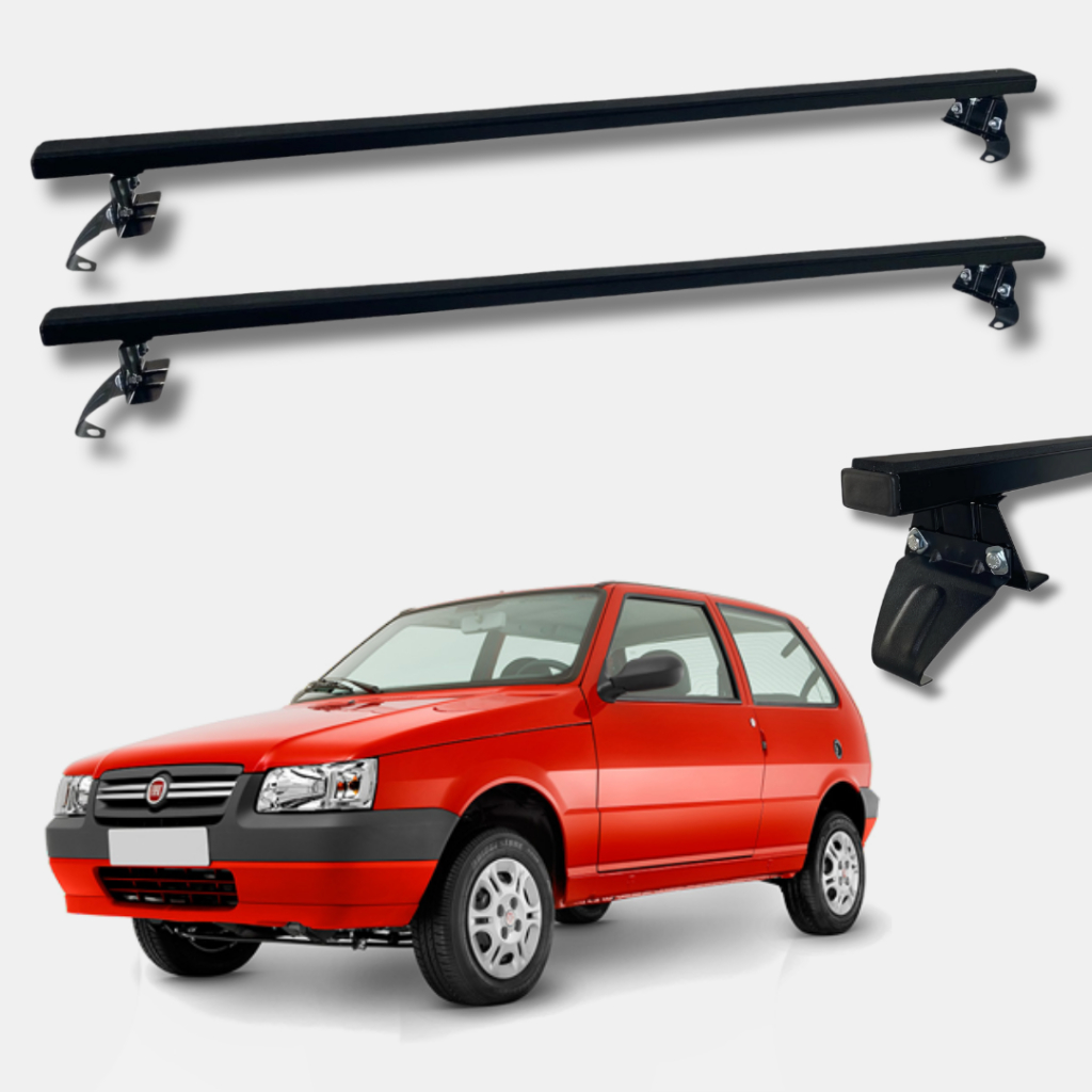 Rack De Teto Bagageiro Fiat Uno Mille 2 Portas 1984 A 2013 AÇO Até 50Kg ...