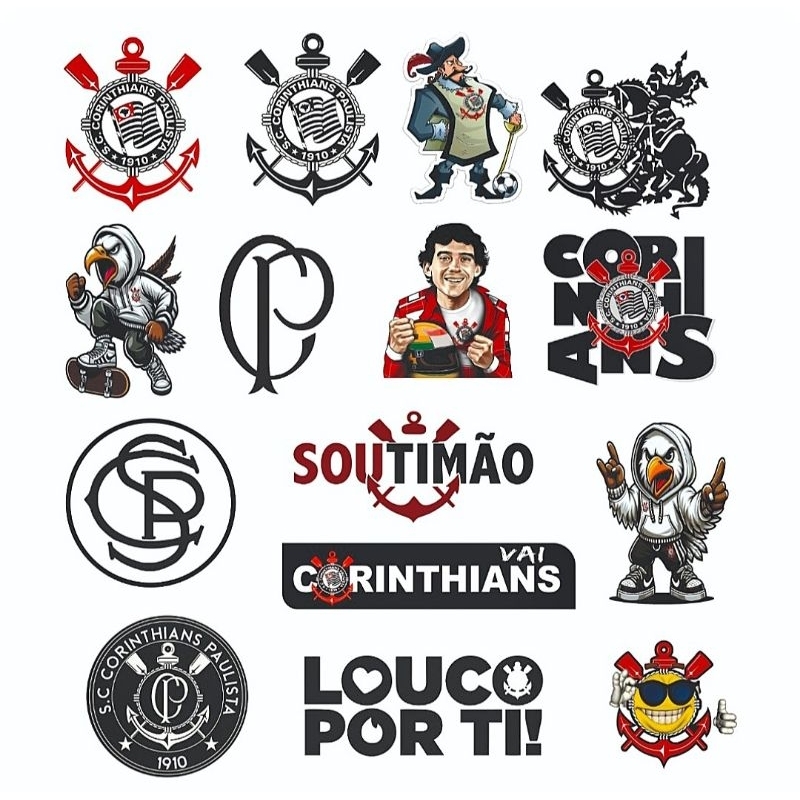 Cartela de Adesivo Corinthians (Stickers) | Shopee Brasil
