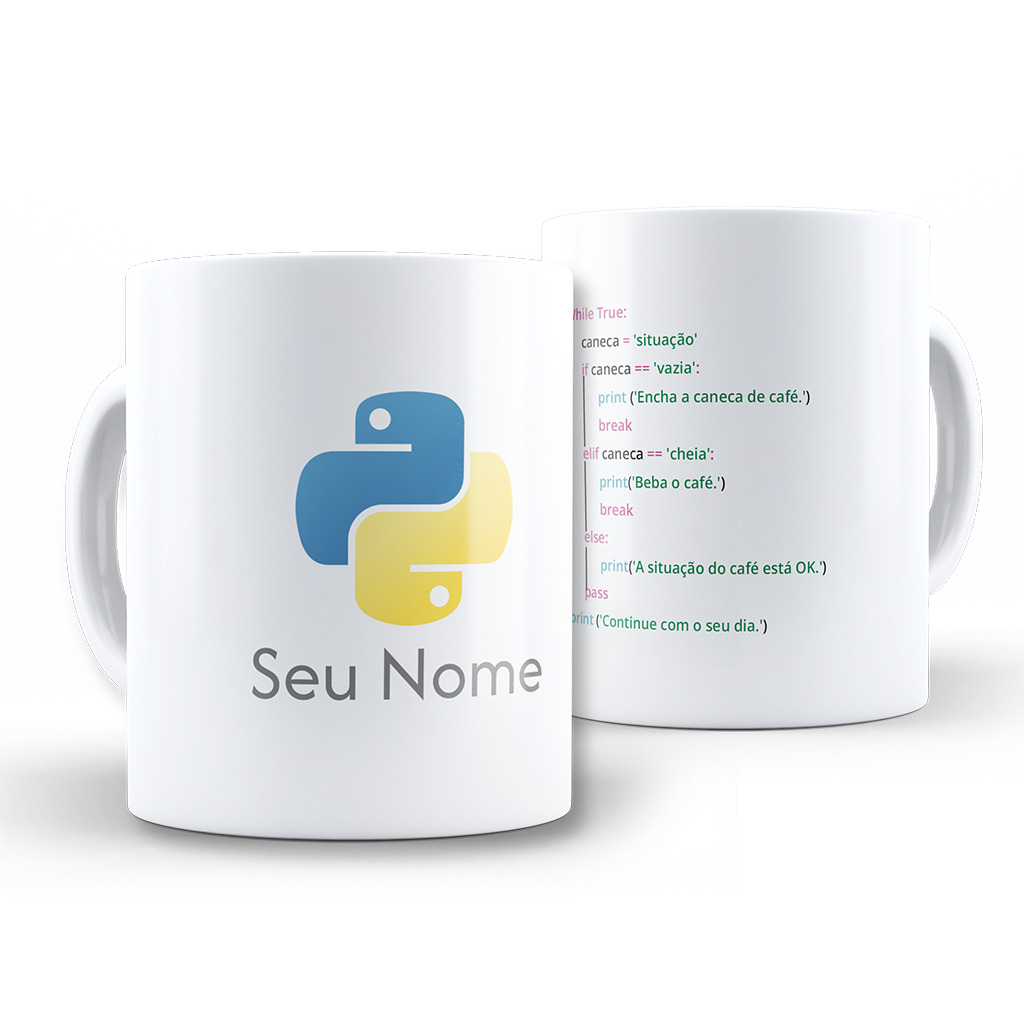 Caneca Programador Python Personalizada Com Nome | Shopee Brasil