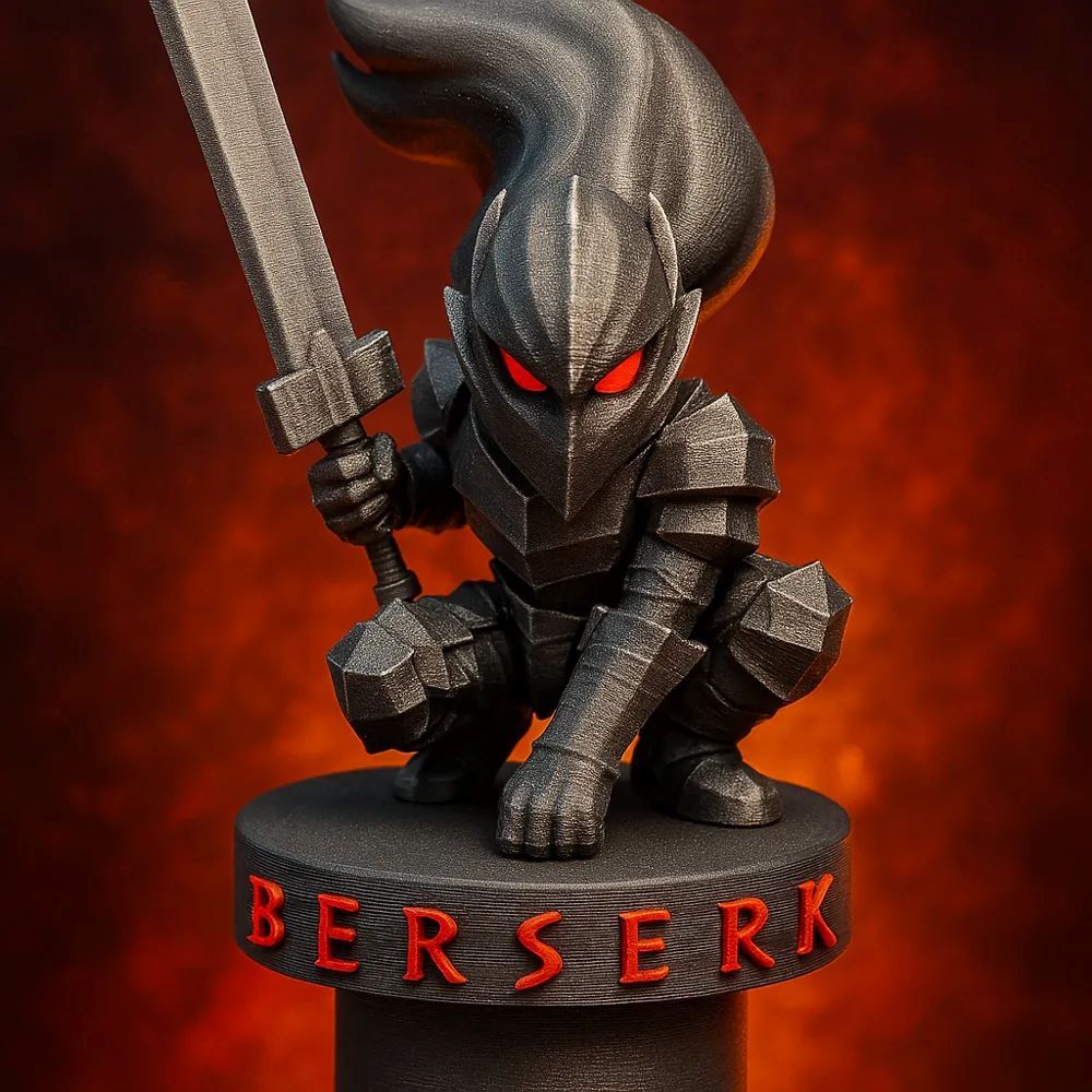 Miniatura Guts Berserker Chibi 3D Pintado à Mão – Figure Berserk 8 cm ...