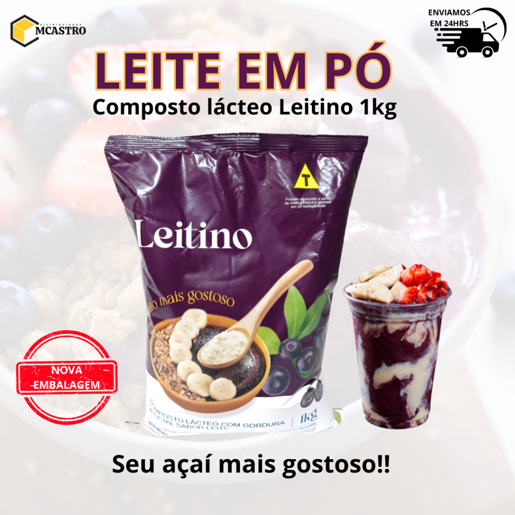 LEITE EM PÓ COMPOSTO LACTEO 1KG - LEITINO - NOVA EMBALAGEM - PRA ...