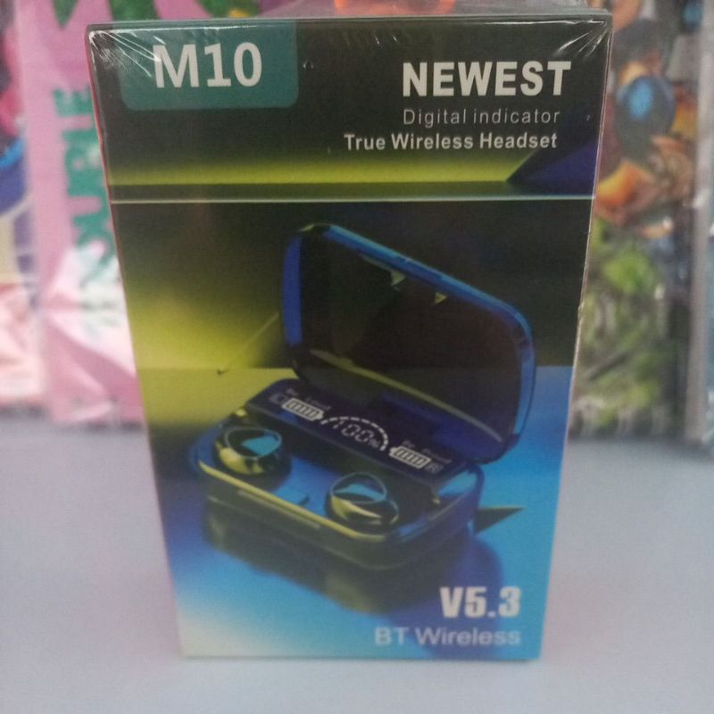 Fone M10 V5.3 Bluetooth Newest carregador | Shopee Brasil