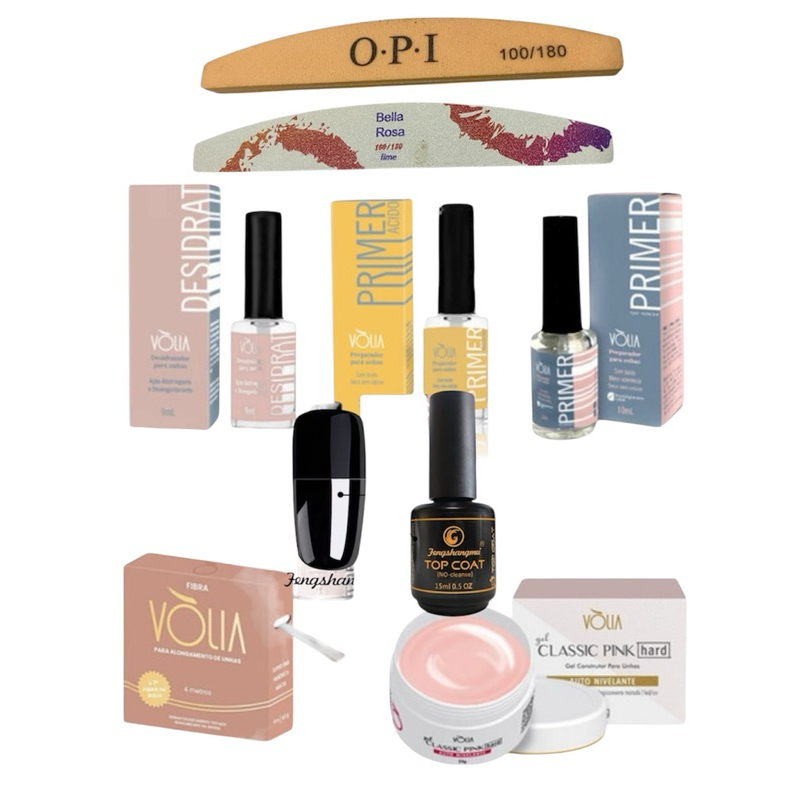 kit Volia preparadores he fibra e top coat | Shopee Brasil