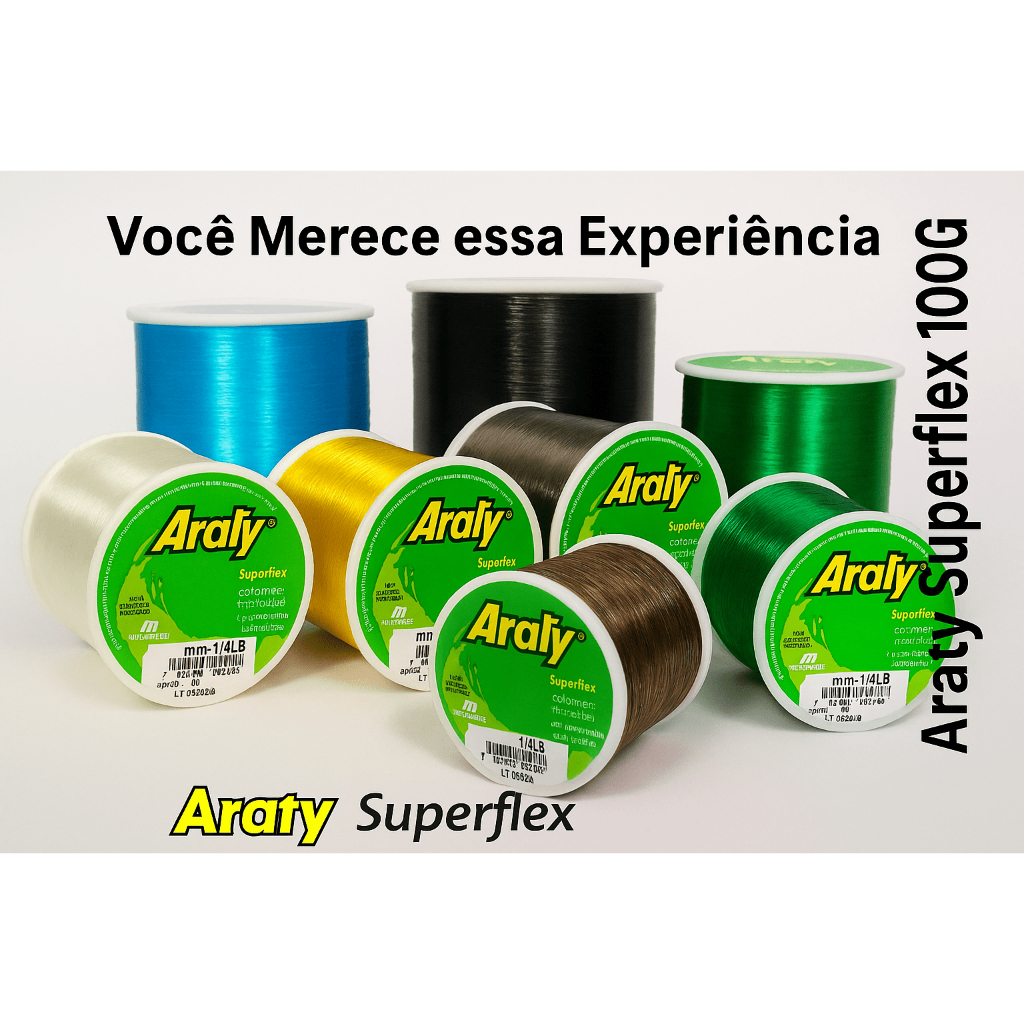 Linha De Pesca Monofilamento Araty Superflex Carretel 100g Varias Cores ...