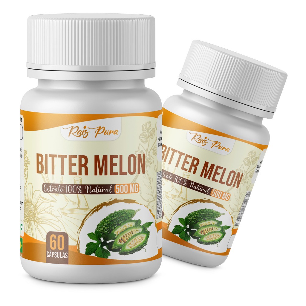Kit 2x Bitter Melon | Melão Amargo 500 Mg - 60 cápsulas | Shopee Brasil