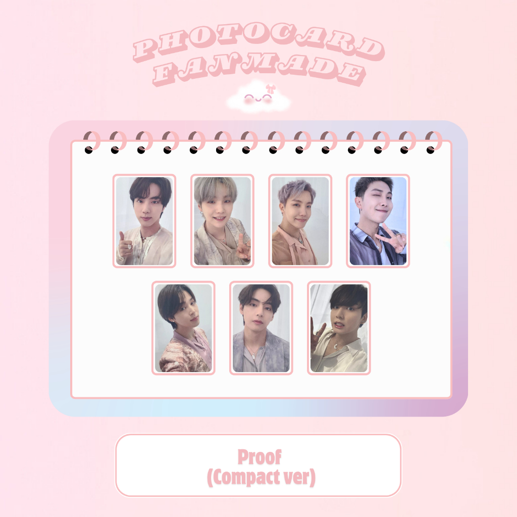 Photocard Fanmade: BTS – PROOF | Kit com 7 membros + Brindes (LEIA A ...