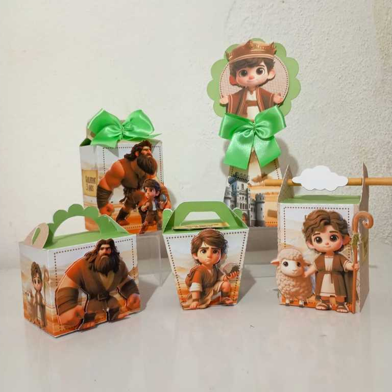 Kit Festa Davi E Golias | Rei Davi | Personalizados | Lembrancinhas ...