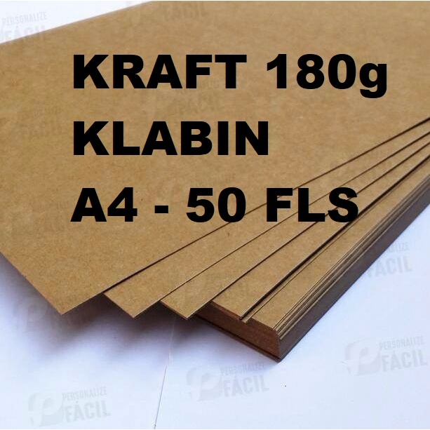 Papel Kraft 180g C/50 Folhas A4 Klabin | Shopee Brasil