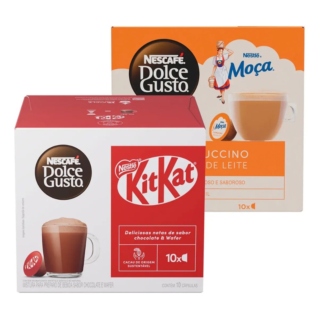 DOLCE GUSTO KIT 2X CAIXAS - KIT KAT, CAPPUCCINO DOCE DE LEITE | Shopee ...