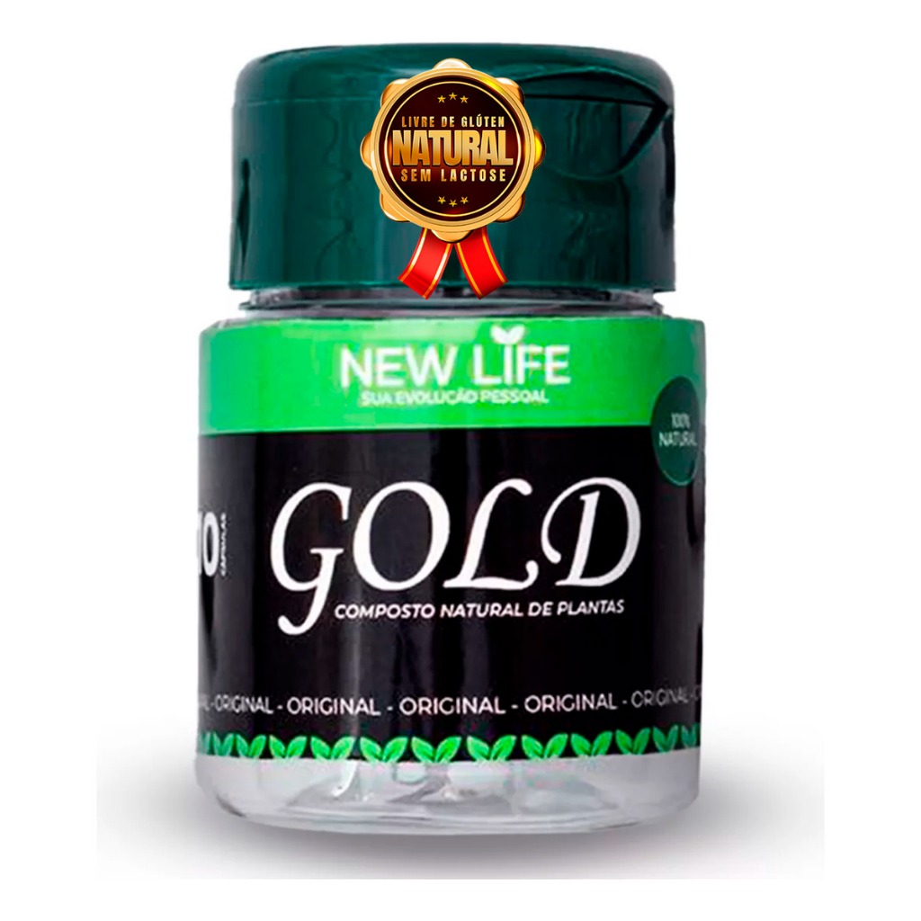 New Life GOLD Original Com Ingredientes Naturais 10 cápsulas Abdominal ...