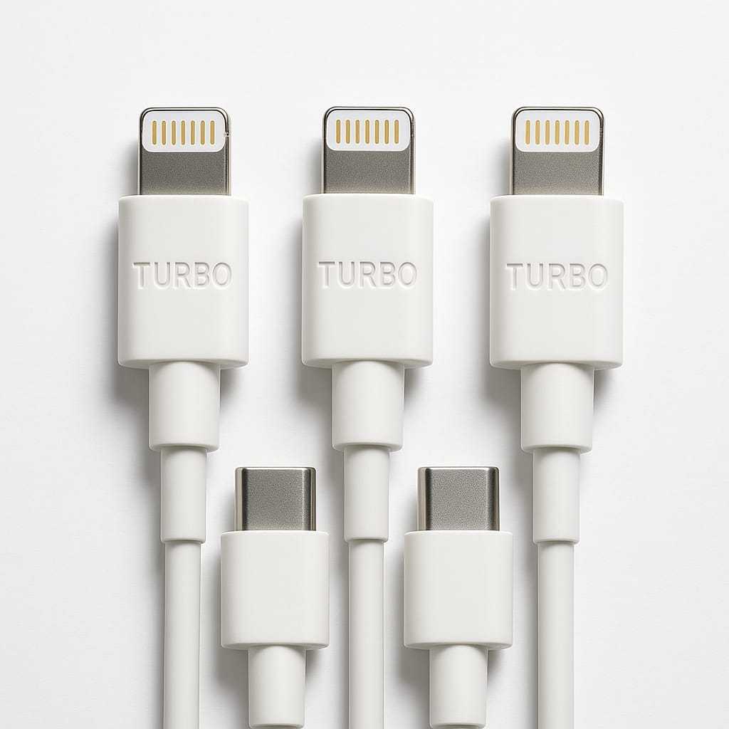 cabo de iphone turbo ios | kit com 3 cabos | 1 metro original | Shopee ...