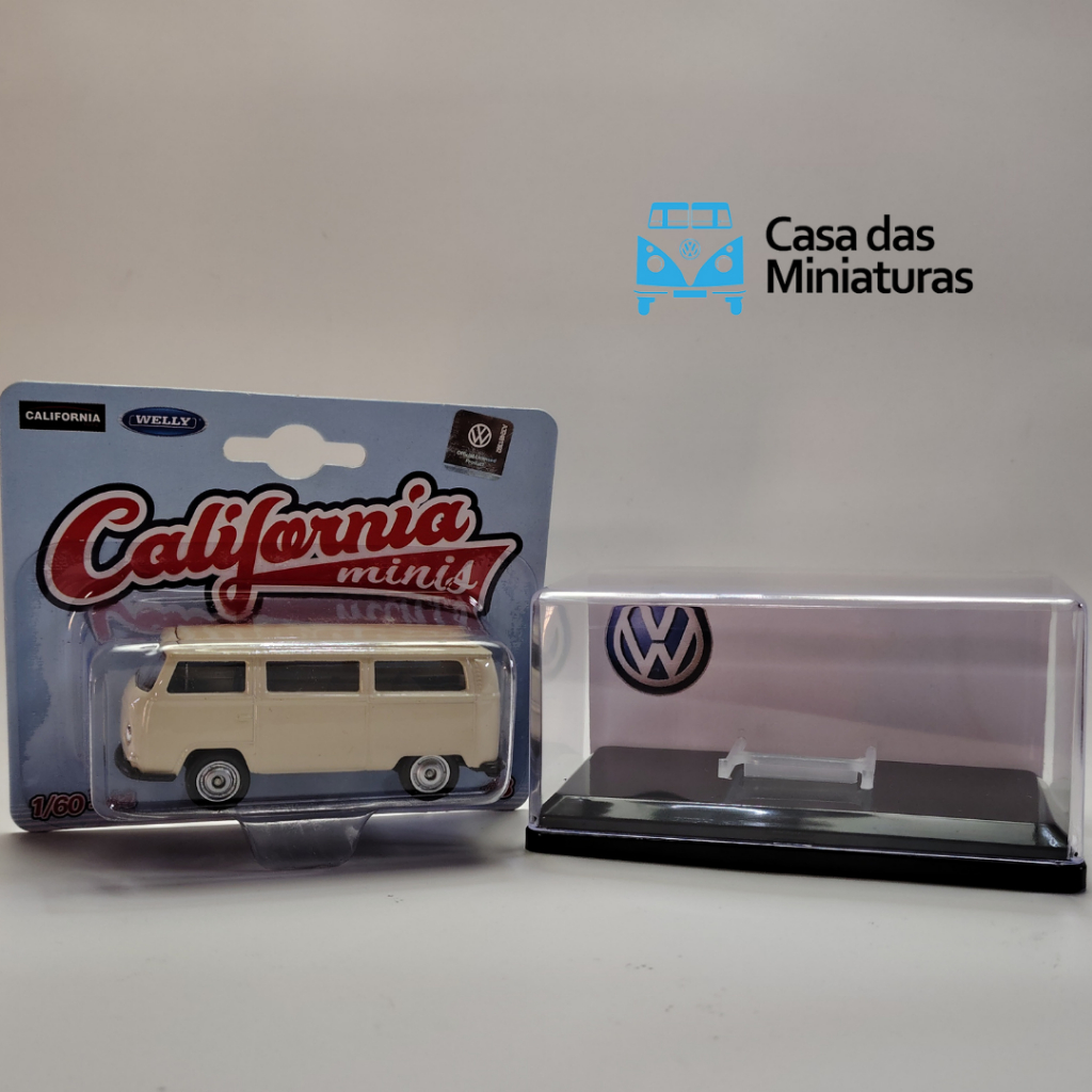 Mini Welly - Kombi Branca - escala 1/60 + CASE PERSONALIZADO - NOVO ...