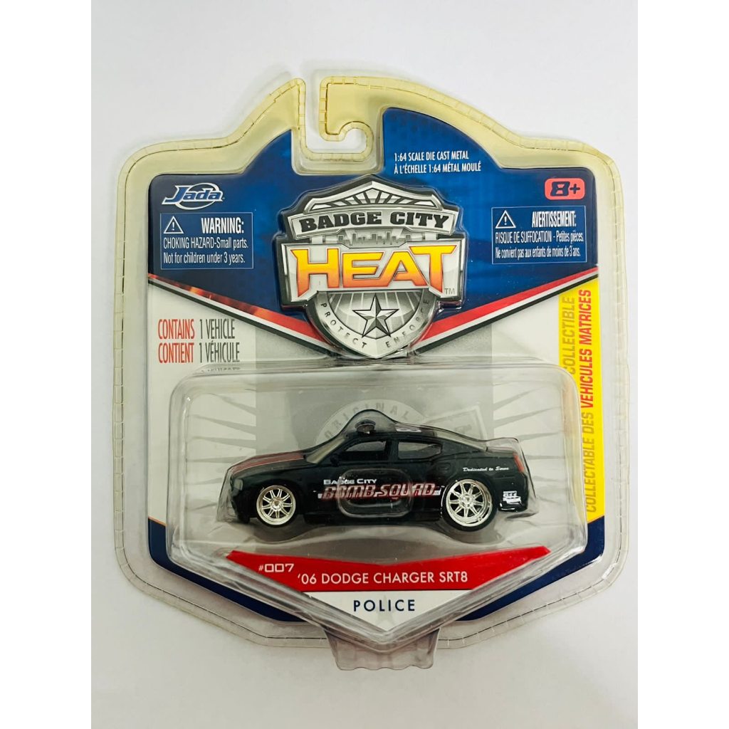 Jada - 06 Dodge Charger SRT8 - Police - Badge City Heat | Shopee Brasil