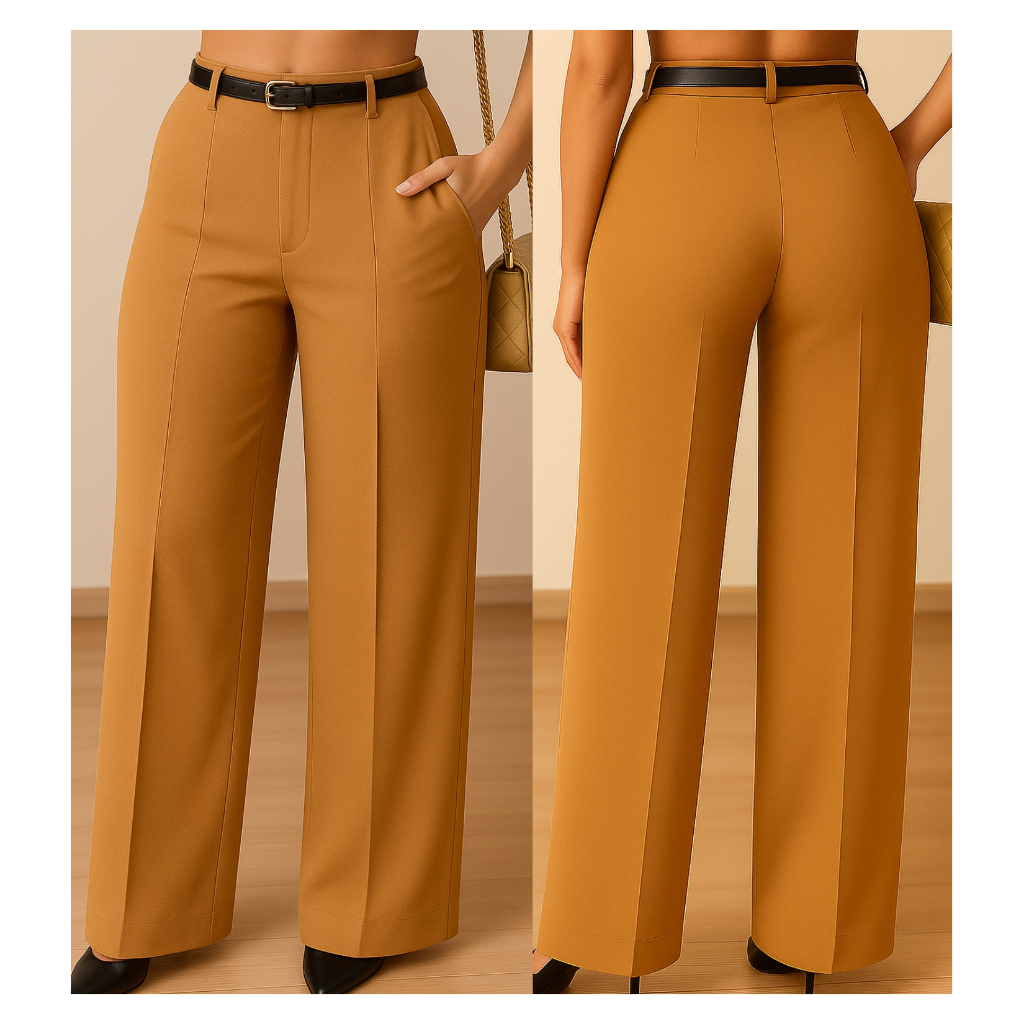 CALÇA FEMENINA EN TECIDO ALFAIATARIA MODA VERSATIL ATEMPORAL 2025 ...